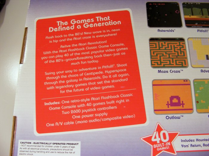 Vintage Atari Flashback 2 System 40 Games 2600 Like New in Box