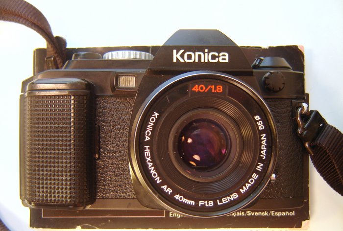 Konica FS-1 SLR 35mm Film Camera with Hexanon AR 40mm F1.8 LensCase and ...