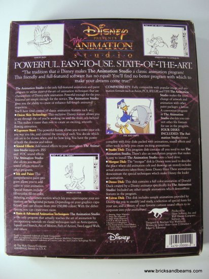 Disney Presents The Animation Studio MS-DOS Windows Complete Vintage