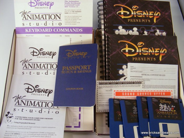 Disney Presents The Animation Studio MS-DOS Windows Complete Vintage