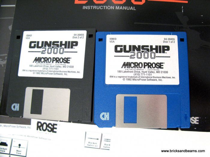 Microprose Gunship 2000 PC DOS Game BOXED 3.5" Disks