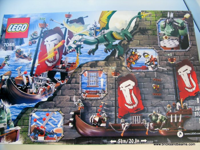 NEW Lego Castle 7048 Troll Warship Set NIB Sealed Dragon Ship