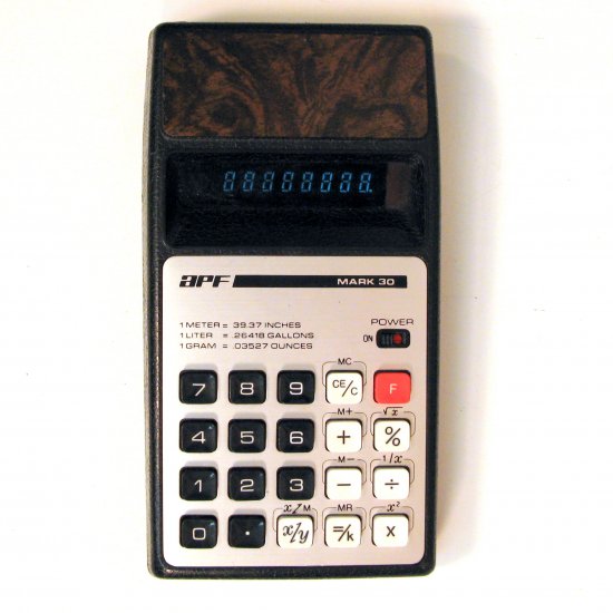 APF Mark 30 Vintage Calculator with Box Manual and AC Adapter