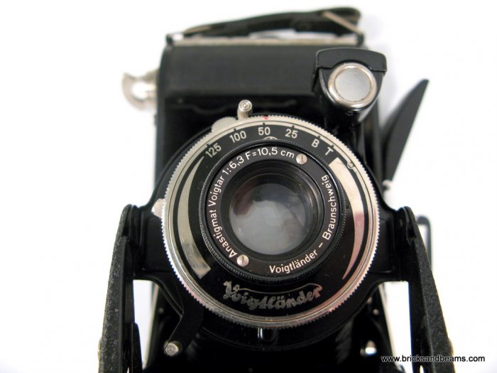 Vintage 1937 Voigtlander Bessa Folding Camera F 6.3 105mm with Box and ...
