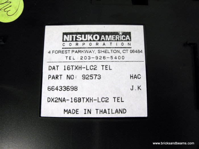 Nitsuko NEC DX2NA-16BTXH-LC2 Black Phone Display Speaker Phone 92573 15 ...
