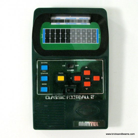 Mattel Classic Football 2 Vintage Handheld Electronic Game Works Great