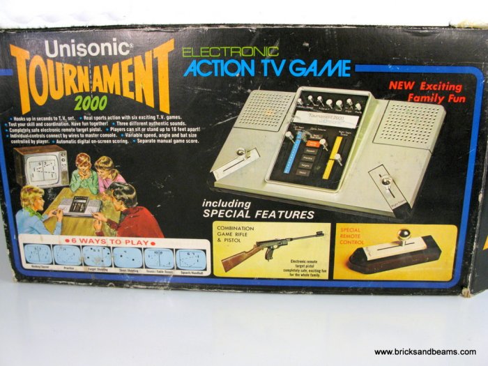 Unisonic Tournament 2000 Electronic Action TV Game Vintage Pong