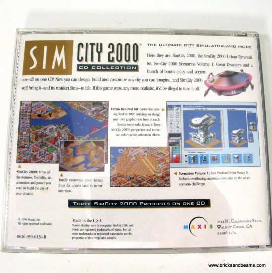 Maxis Sim City 2000 Ultimate Simulator CD Collection