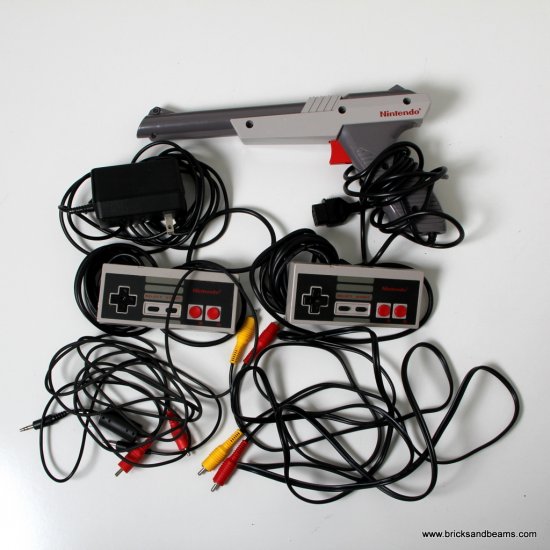 NES Nintendo Action Set RARE Grey 1988 Edition Box 2 Controllers Grey ...