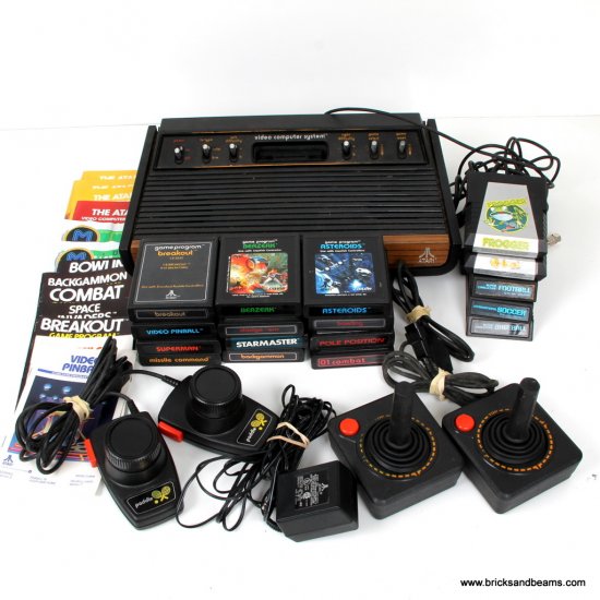Atari 2600 Heavy Sixer Deck Video Computer System w 17 Games 2 ...