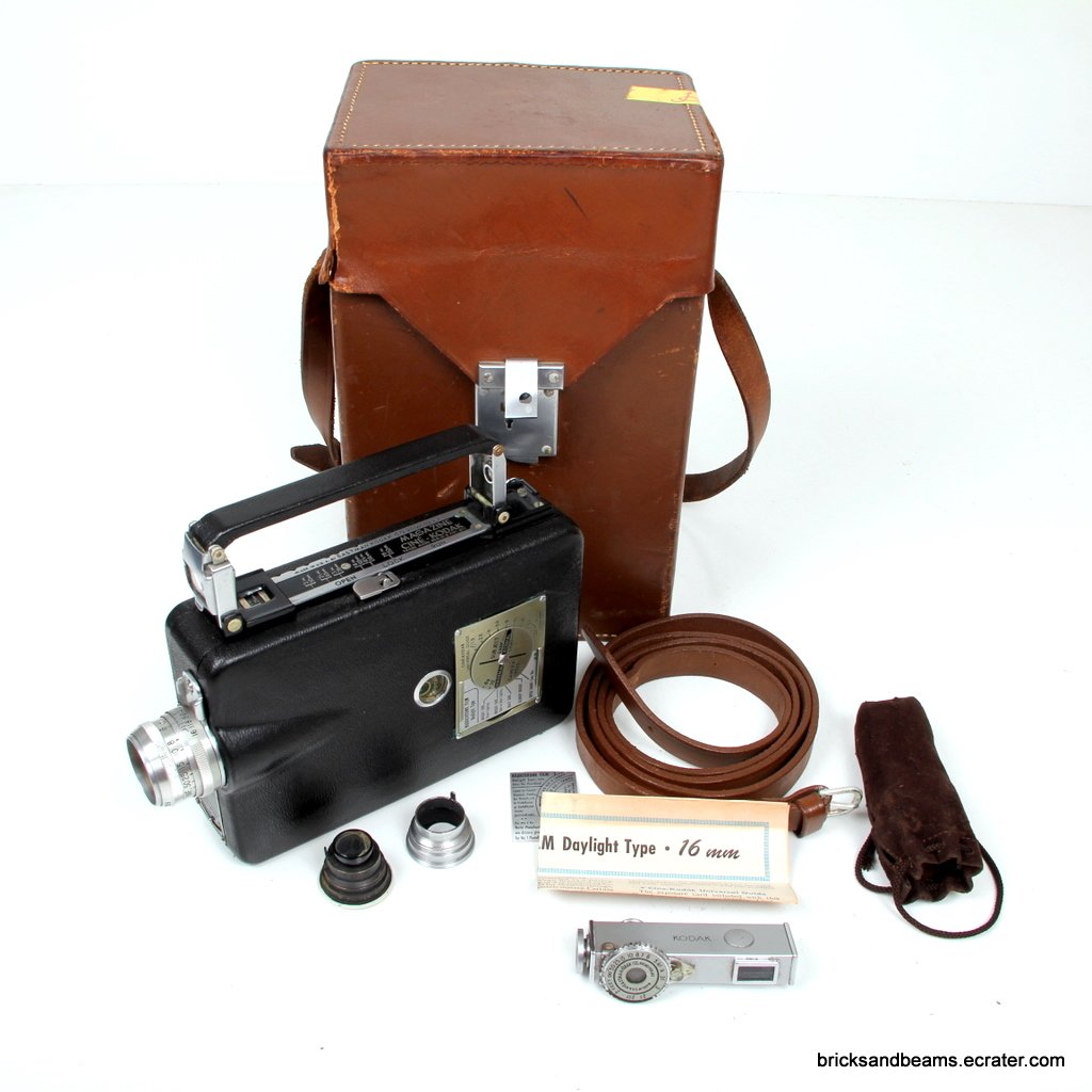Vintage Antique Magazine Ciné - Kodak Wind Up Movie Camera with Case ...