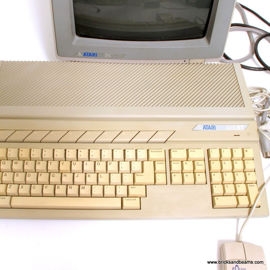 Atari 1040ST 1040STFM Computer System SC1224 Mouse Hybrid Arts SMPTE ...