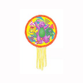 BARNEY PULL RIBBON PINATA
