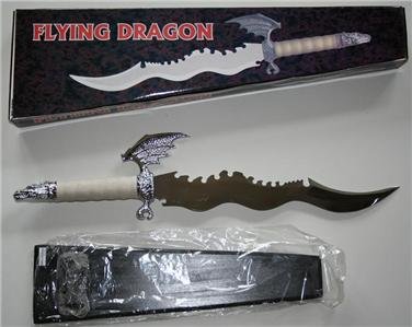 22" Flying Dragon Fantasy Knife with display stand