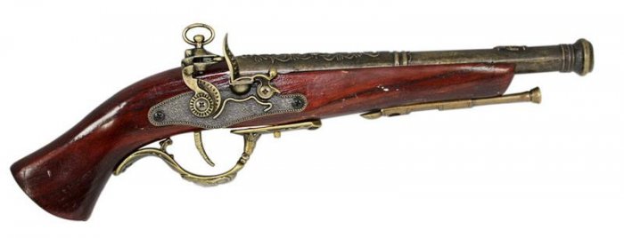 New! - 15-1/2" Replica Flintlock Pistol With Stand