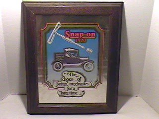 Vintage Snap-On Tools Decorative Advertising Framed Mirror/16x20/Ex Cond