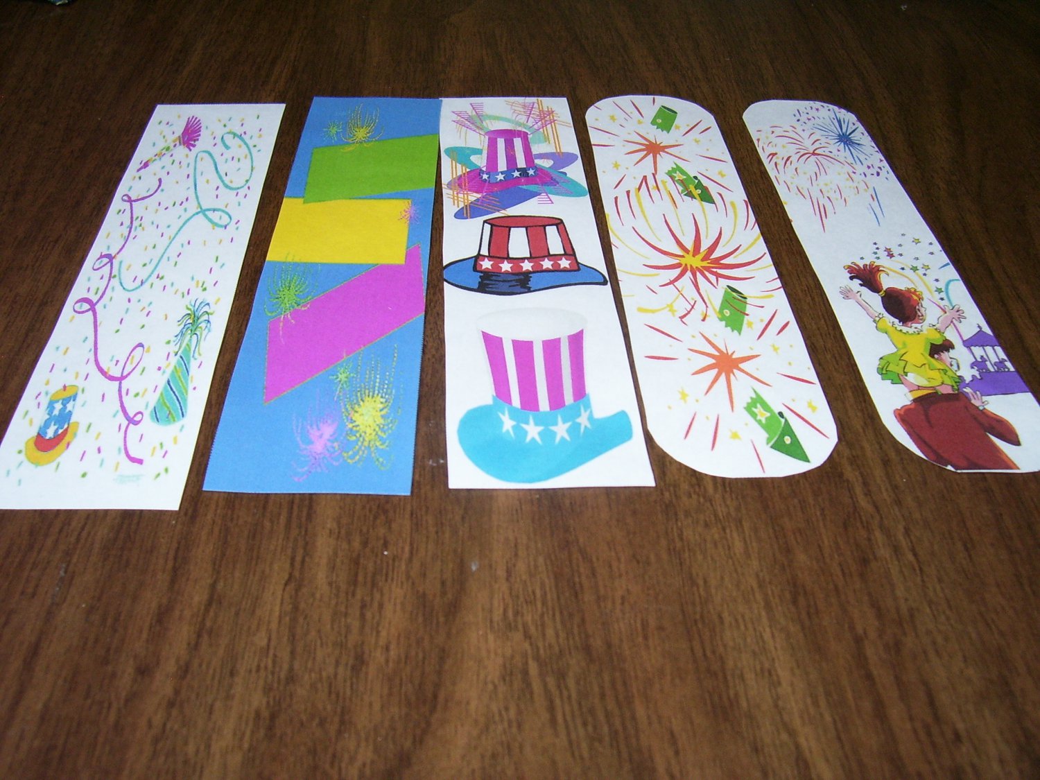 5 Laminated Bookmarks - Independence Day 2