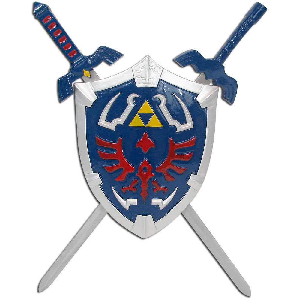 Legend Of Zelda Mini Master Sword Set with Hylian Shield Wall Display