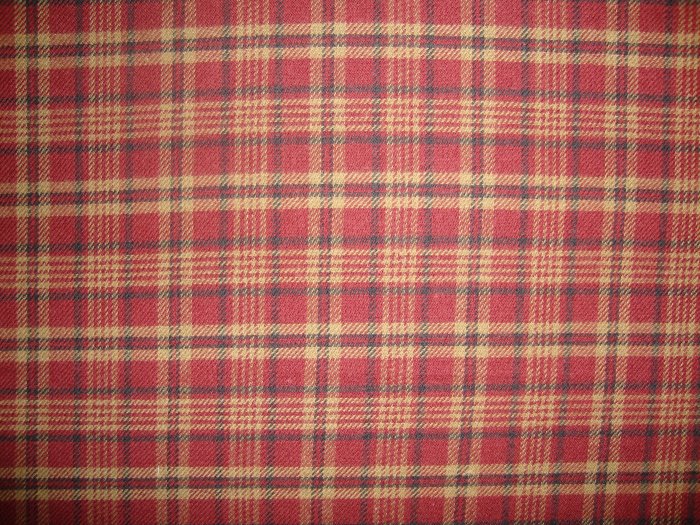 Rust Tan Black Plaid Double Sided Cotton Homespun Flannel Fabric Fat ...