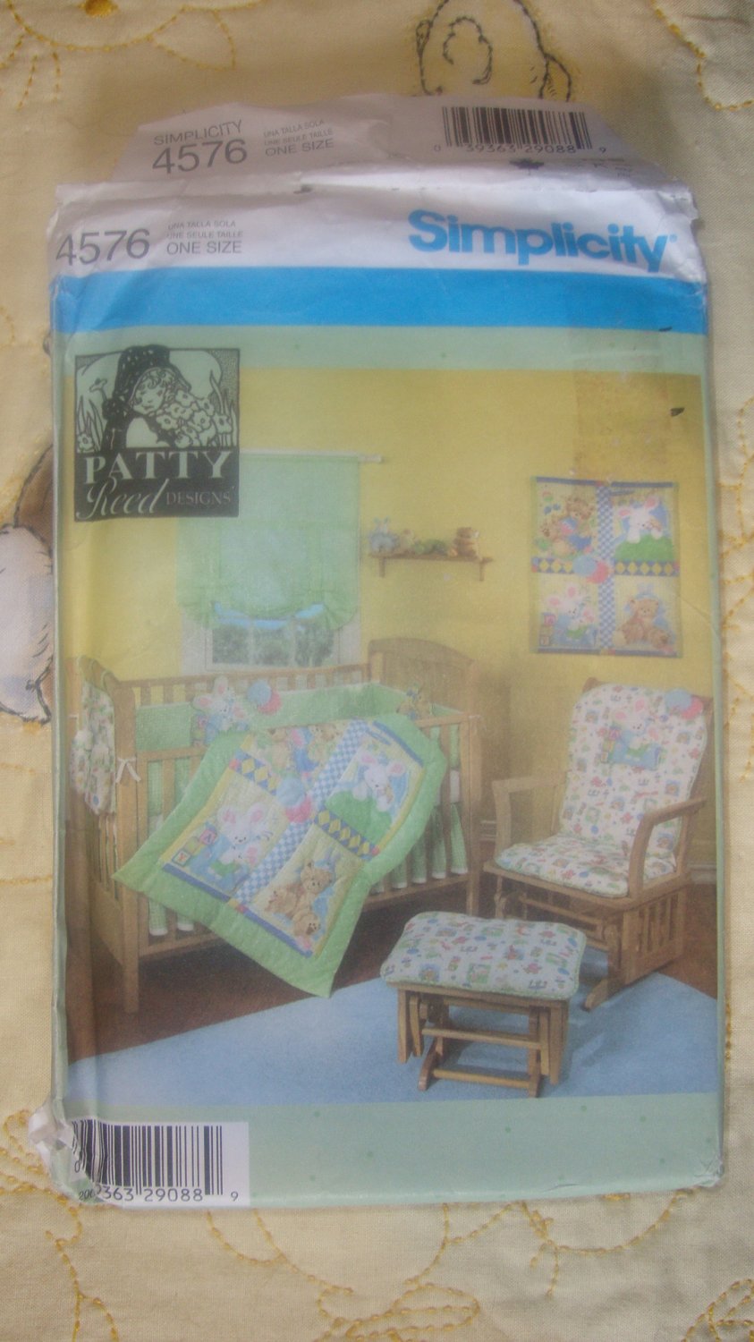 Simplicity Baby Nursery Quilt Wall Hanging Bumpers Sheet Crib Caddy ...