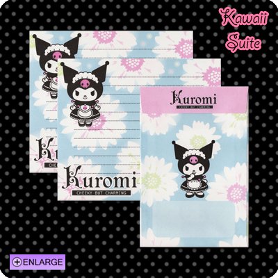 Kuromi *Maid* Letter Set by Sanrio (Made in Japan) kawaii