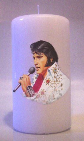 ELVIS PRESLEY 6 inch Pillar Candles Collectable Home Decor