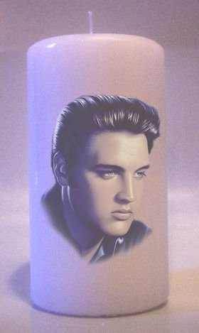 ELVIS PRESLEY Collectable Pillar Candles 6 inch Home Decor