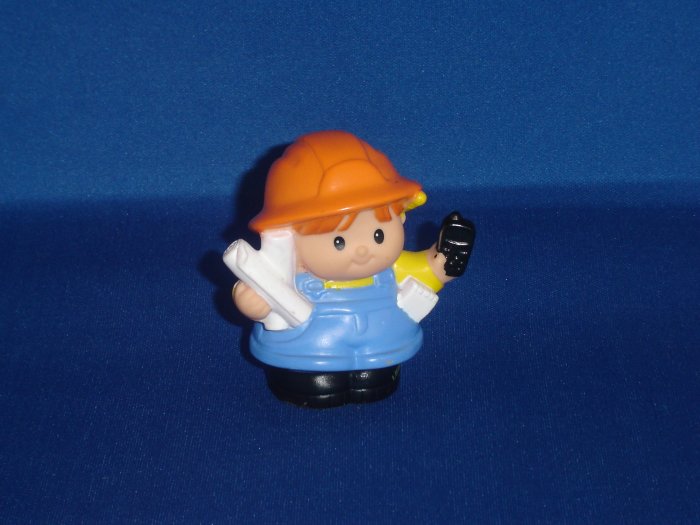 5 Pc Fisher Price Little People Set Construction Workers Mechanics For ...