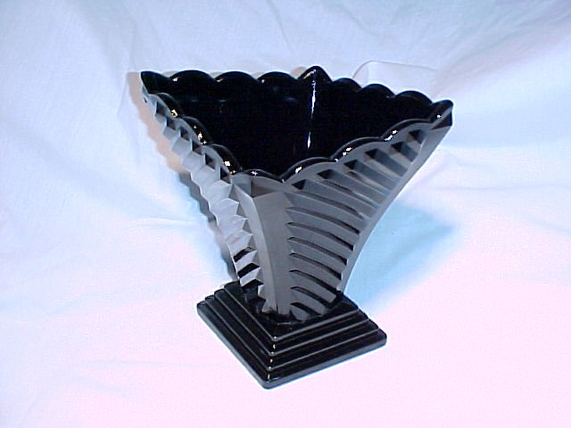 Tiara Glassware -- Black Marquis Vase