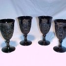 Tiara Glassware -- Black Monarch Covered Butter Dish