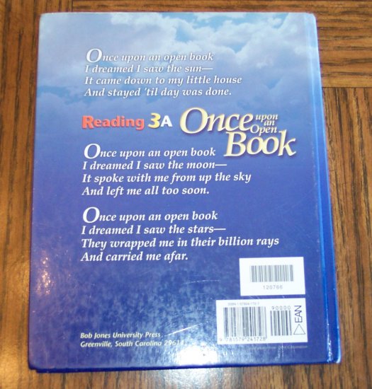 Reading 3A ONCE UPON AN OPEN BOOK Second Edition BJU Press Homeschool ...