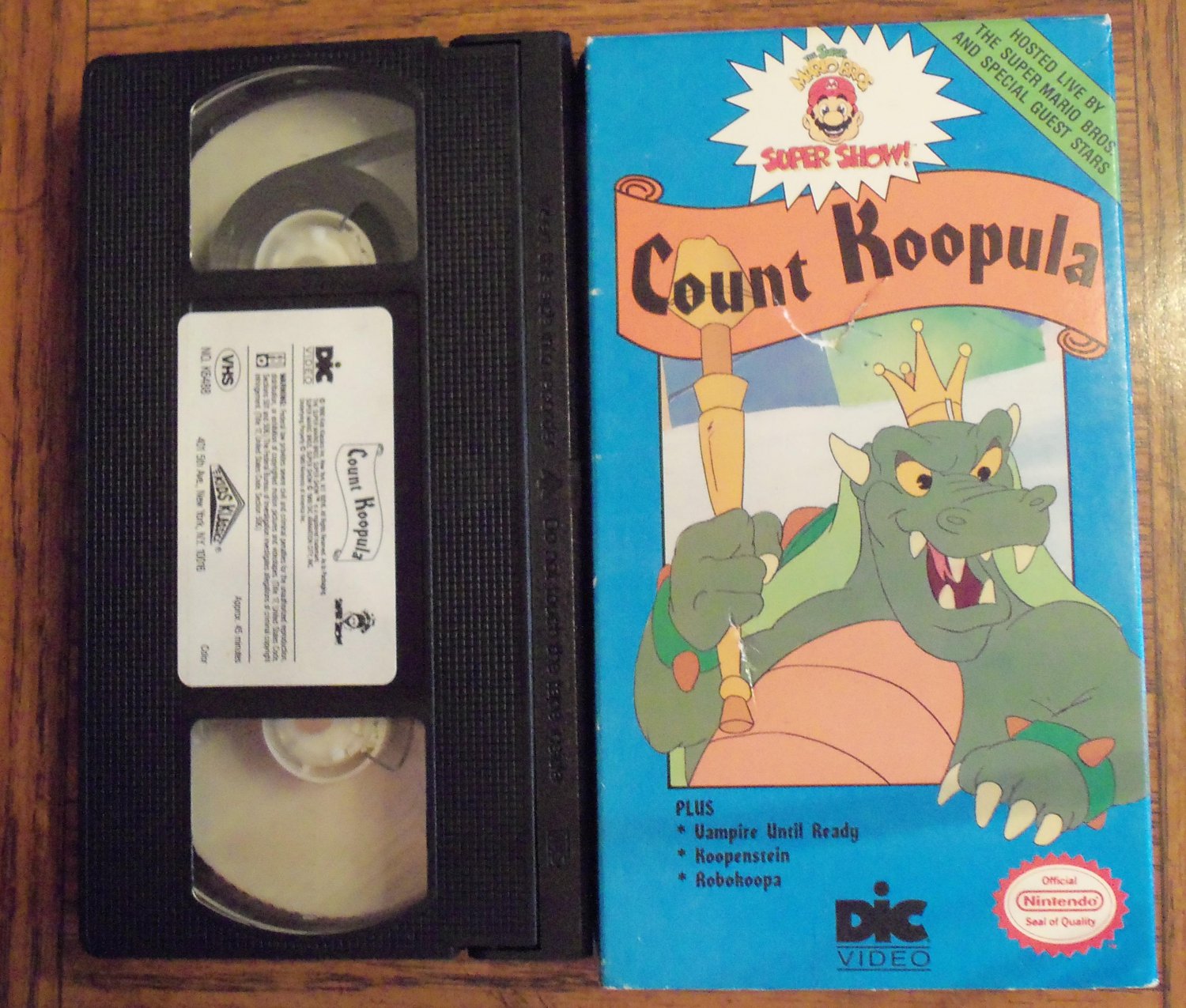Mario Brothers Count Koopula Vhs Tape Video 1M
