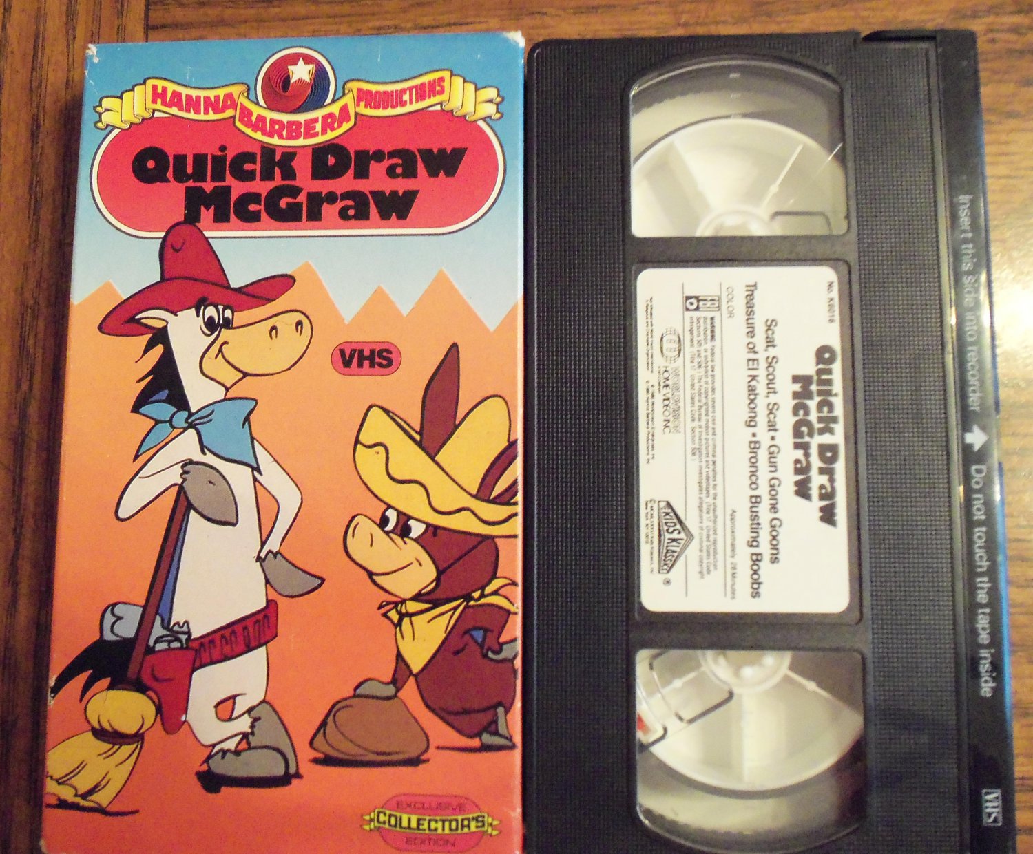 Hanna Barbera Productions Quick Draw McGraw Vhs Box 4