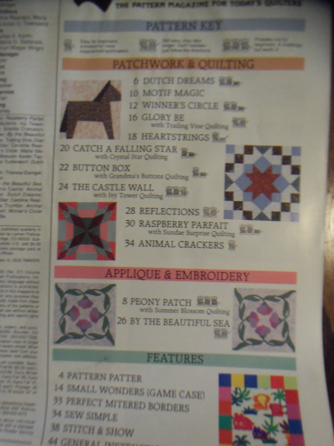 Quiltmaker Magazine No. 27 Early Summer 1992 Back Issue locationM10