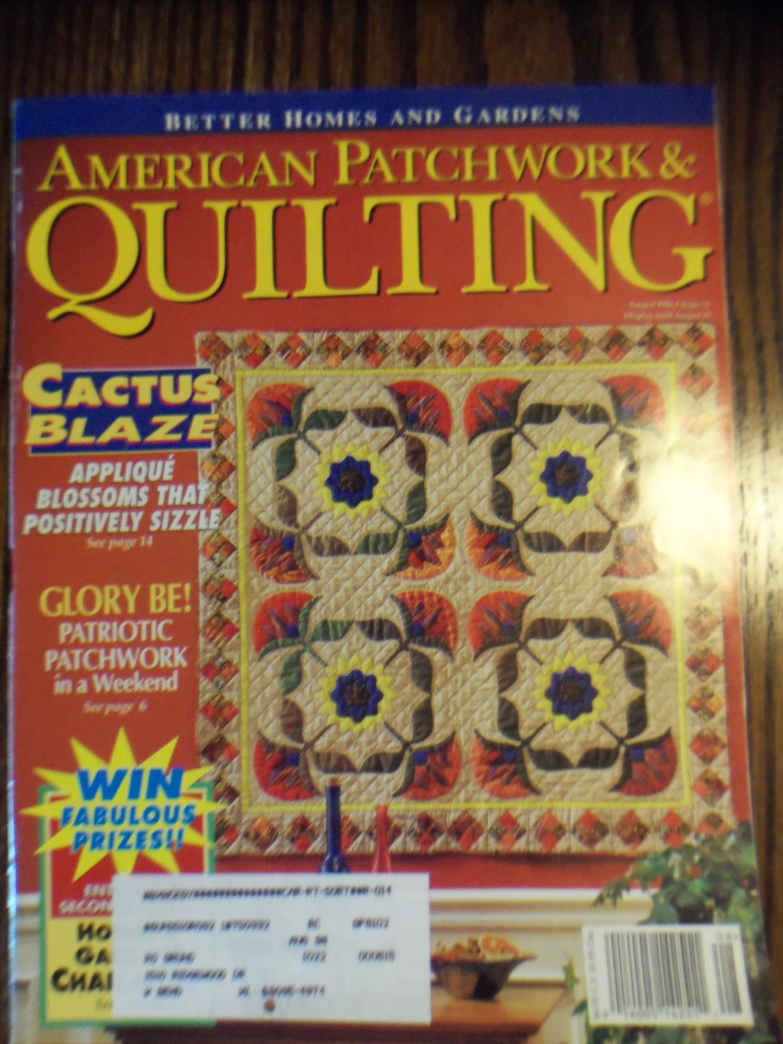 American Patchwork & Quilting August 1996 Vol. 4 No. 4 Issue 21 Back ...