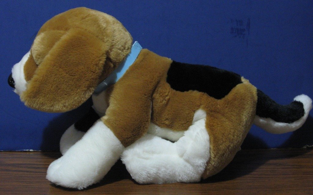 Build a Bear Workshop Plush Beagle - 14" With Blue Collar and Bone Dog Tag