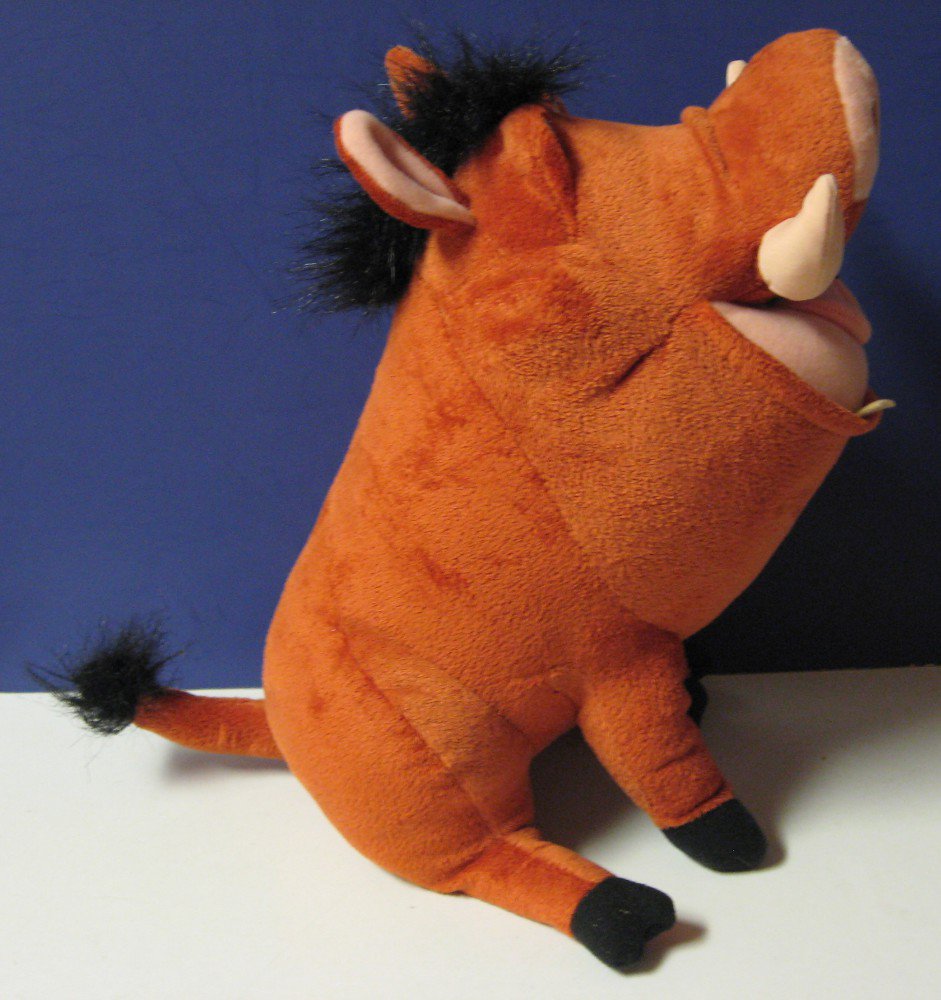 SOLD - Lion King Talking / Farting / Belching Pumbaa Plush Warthog