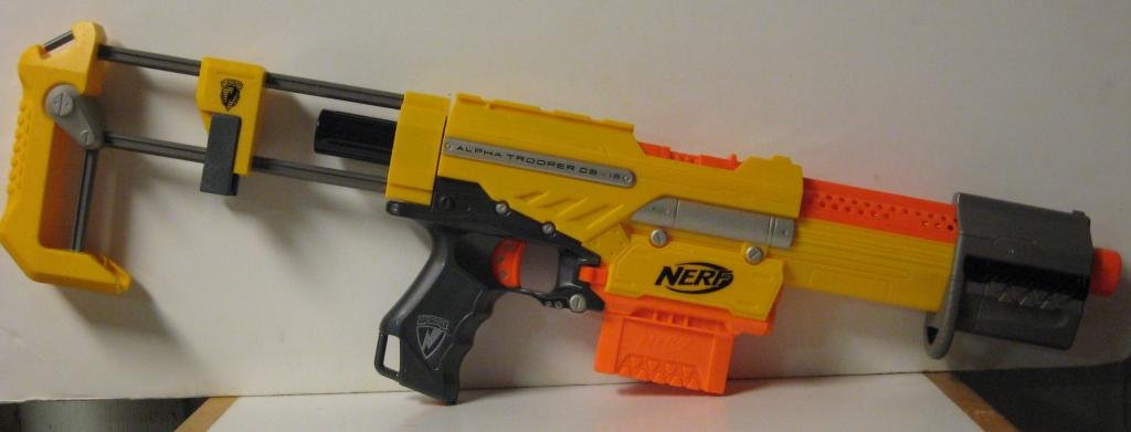 Nerf N-Strike Alpha Trooper CS-18 Soft Dart Blaster Gun and Butt Stock