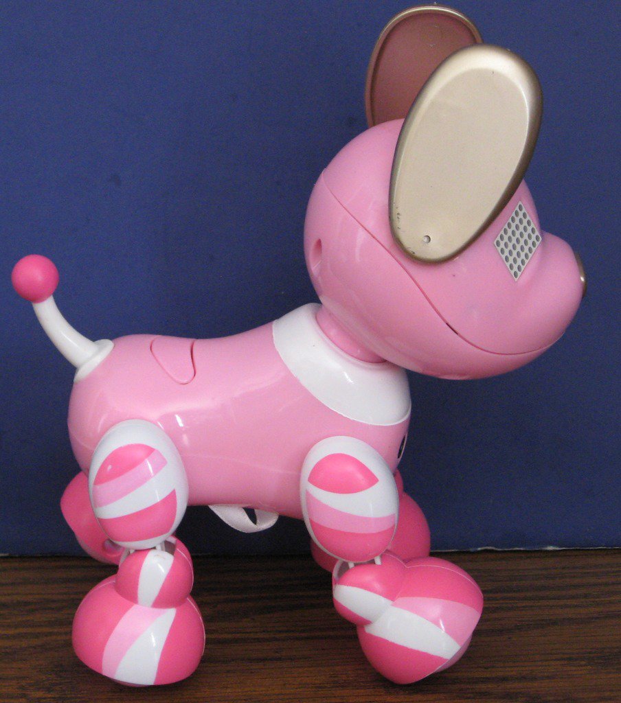 Spin Master Zuppies Candy Pink Interactive Robot Puppy Zoomers Spinmaster