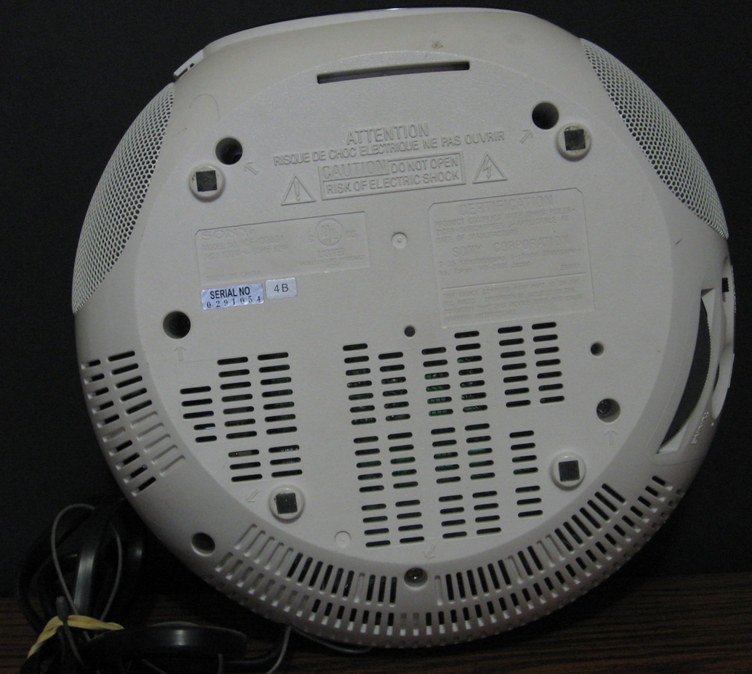 Sony Dream Machine ICF-CD831 CD CD-R CD/RW Player Alarm Clock Radio - White