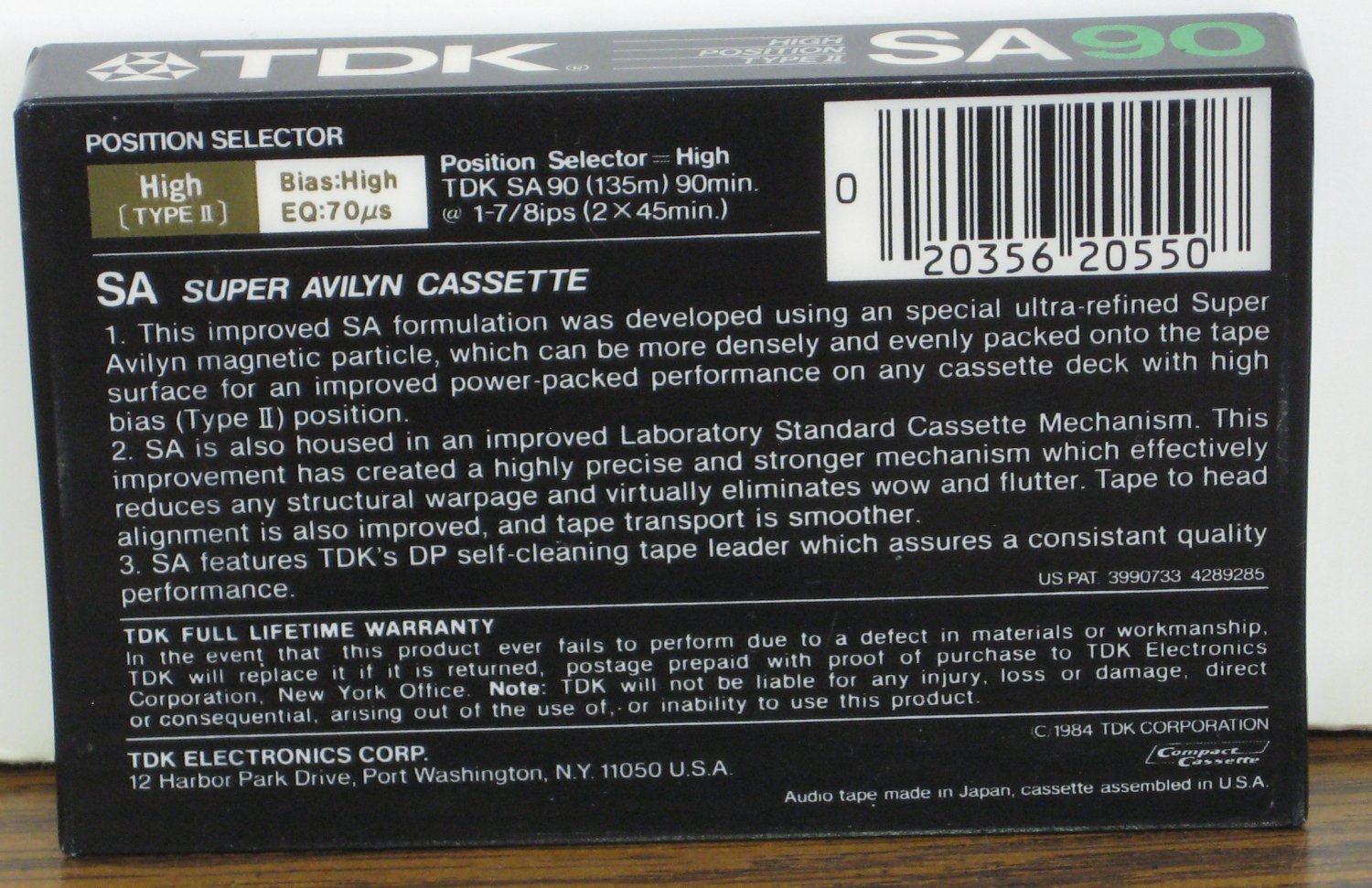 Audio Cassette Tape - TDK SA90 - 90 Minutes - 1984 Vintage