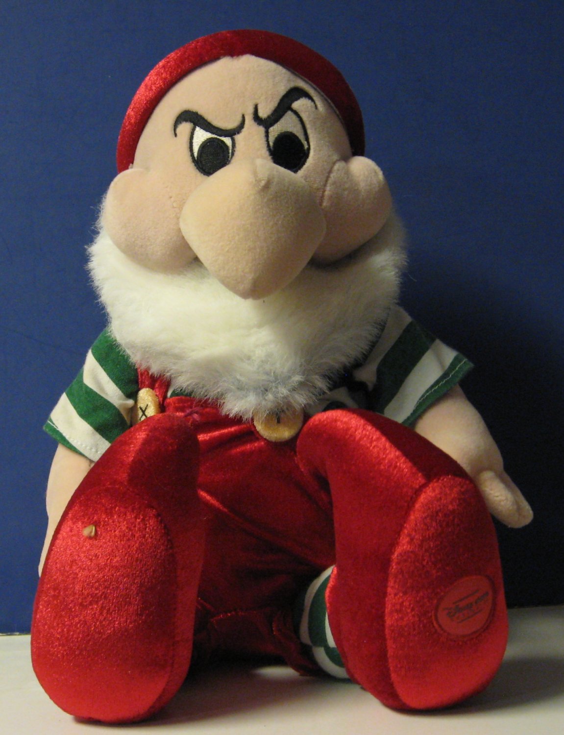 Disney Store Grumpy Plush Christmas Dwarf Snow White 7 Dwarves 12"