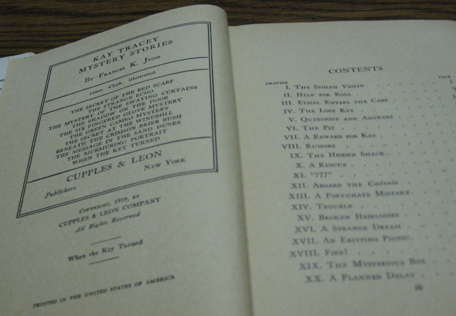 Kay Tracy Mysteries #11 - When the Key Turned - Frances K. Judd - 1939 ...