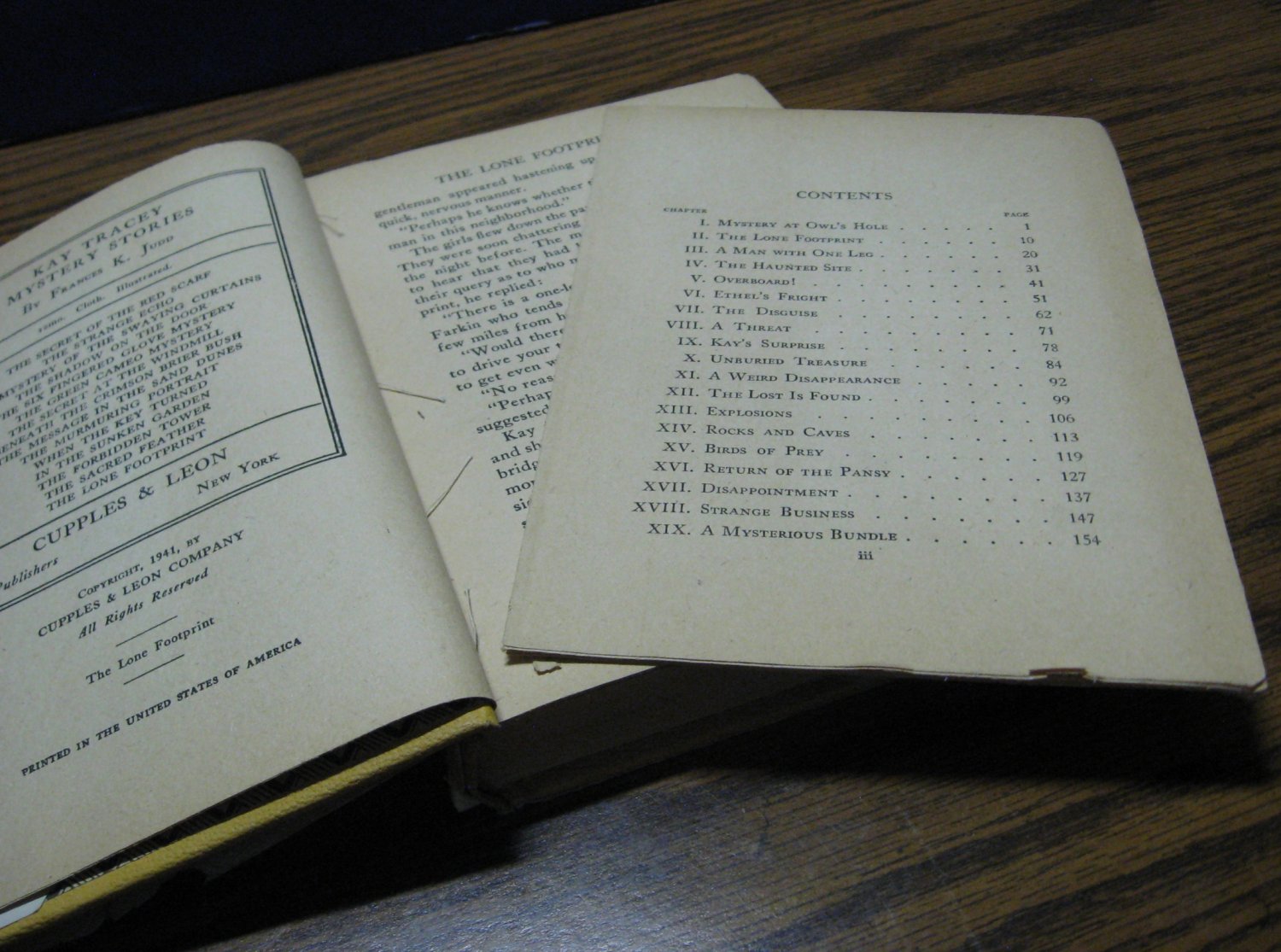 Kay Tracy Mysteries #15 - The Lone Footprint - Frances K. Judd - 1941 ...