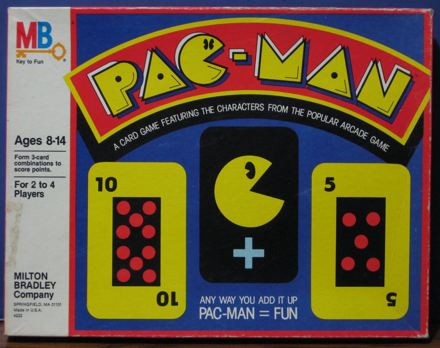 Pac-Man Table Top Family Card Game - Milton Bradley - 1982 Vintage
