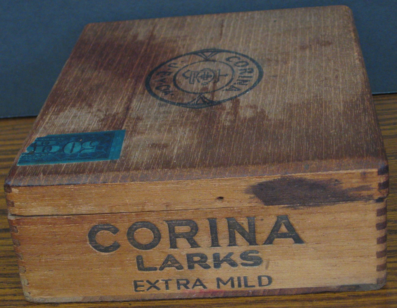 Corina Larks Extra Mild 10 Cent Cigar Box - 50 Cent Tax - 1940s / 1950s ...