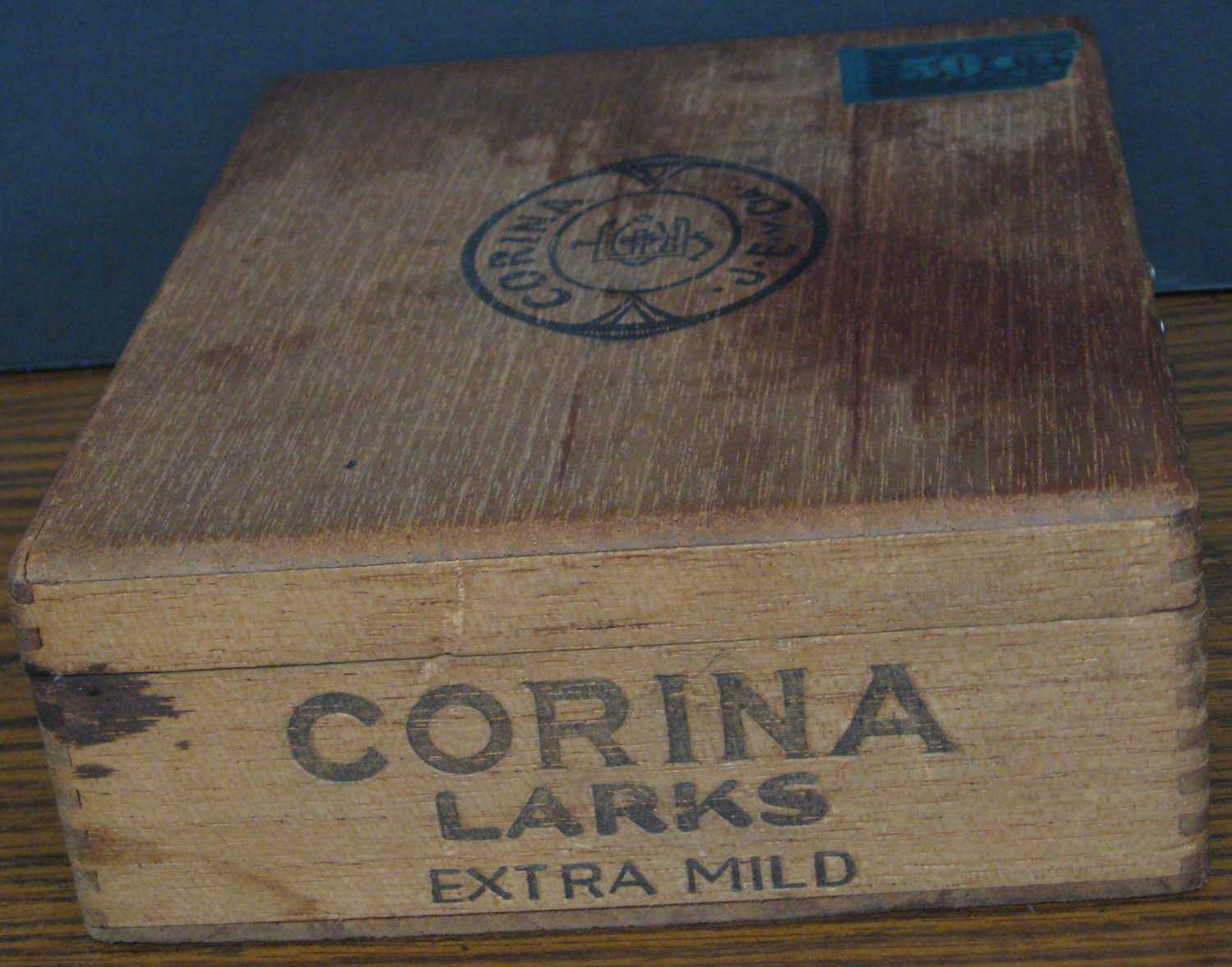 Corina Larks Extra Mild 10 Cent Cigar Box - 50 Cent Tax - 1940s / 1950s ...