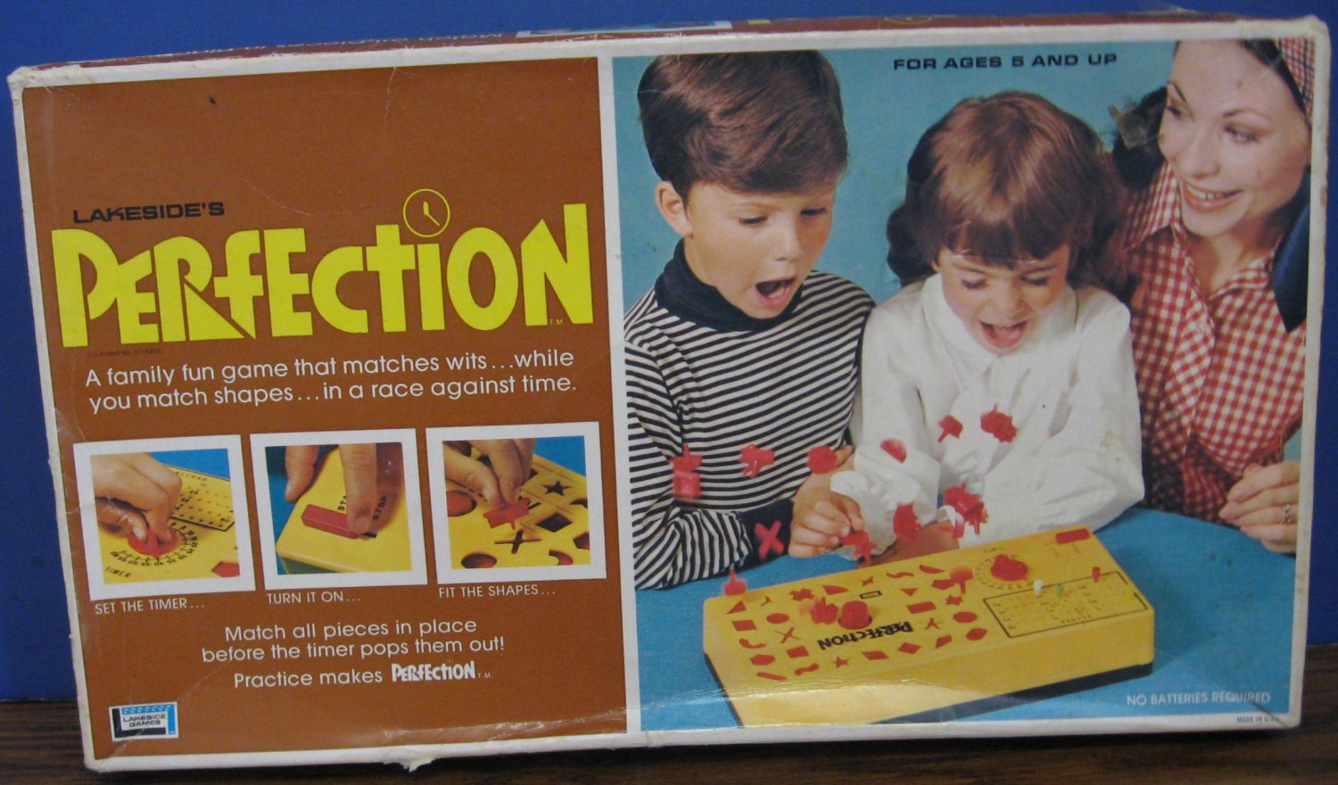 SOLD - Perfection Shape Matching Game - Lakeside Games - 1973 Vintage