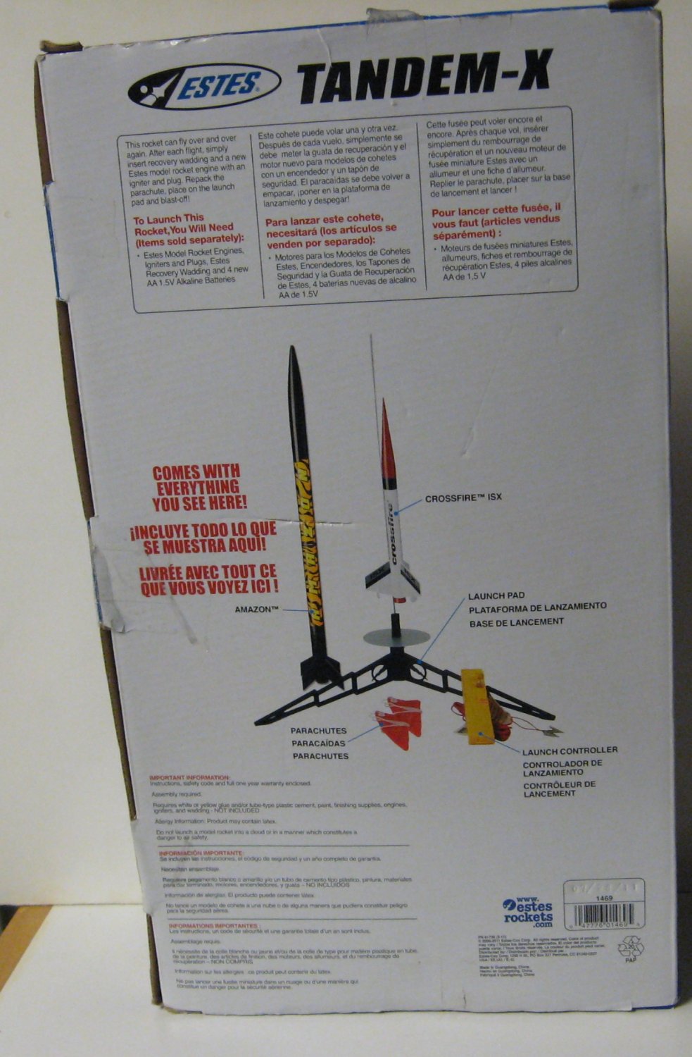 SOLD - Estes Tandem-X 2 Model Rocket Kit and Launcher New Open Box ...