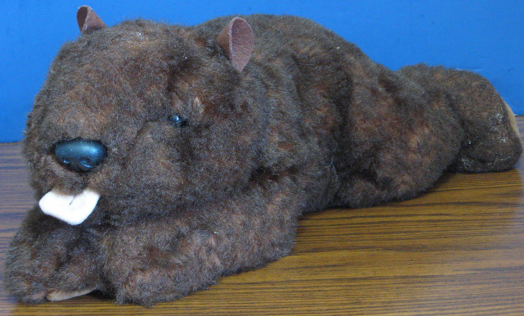 Giant Plush Beaver - Purr-Fection By MJC 1992 Vintage 16" Long